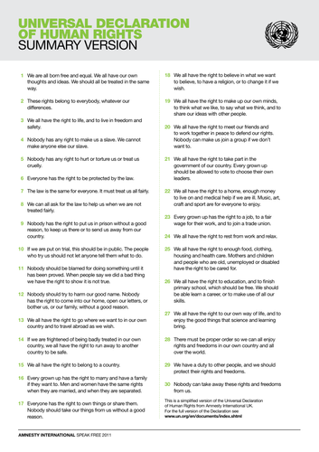 Short Stories Celebrating Human Rights (Amnesty International ...