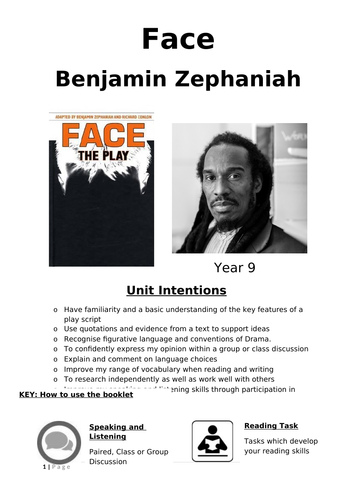 Scheme of Work and Booklet for Face The Play (Benjamin Zephaniah ...