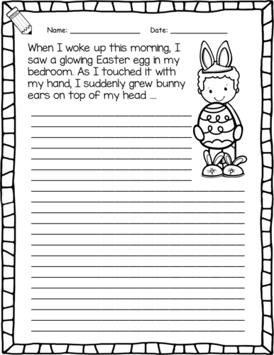 Easter writing prompt worksheets for English | Teaching Resources