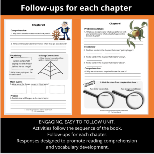 JAMES AND THE GIANT PEACH - Novel Study with Comprehension Strategies ...