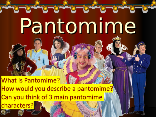 Panto - Stock characters and costumes | Teaching Resources