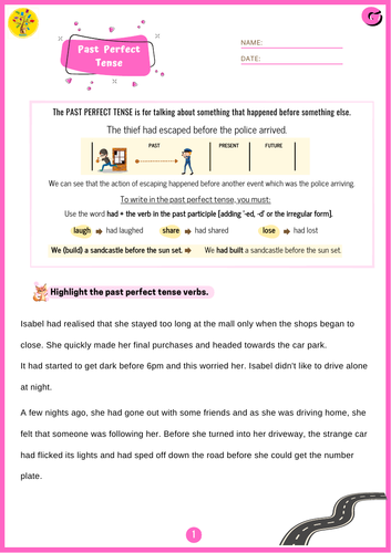 Present and Past Perfect Tense | Teaching Resources