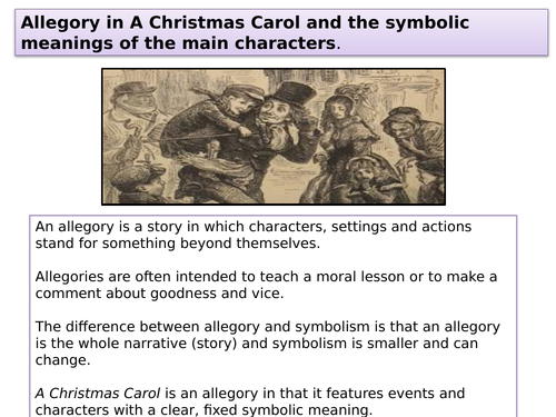 Eduqas English Literature - Allegory and Symbolism in A Christmas Carol ...
