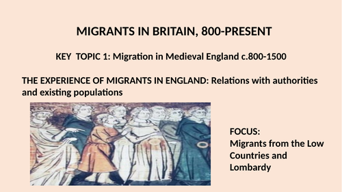 GCSE HISTORY. MIGRANTS IN BRITAIN. THE WHOLE OF KEY TOPIC 1. MIGRANTS ...
