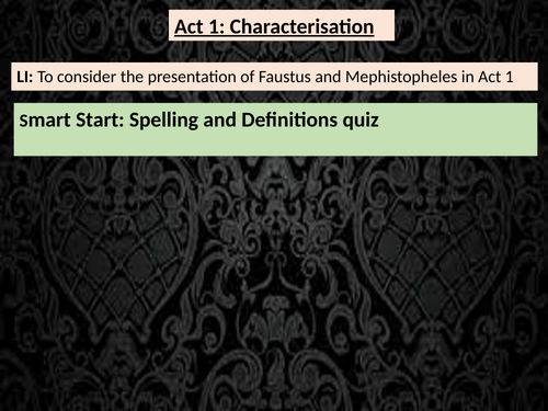 Doctor Faustus KS3 SOL | Teaching Resources