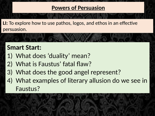 Doctor Faustus KS3 SOL | Teaching Resources