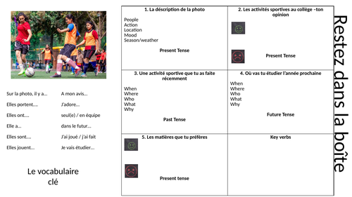 GCSE French foundation Edexcel photocard practice -school | Teaching ...