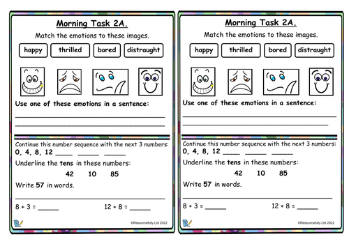 Morning Tasks Year 3 - Autumn Term | Teaching Resources