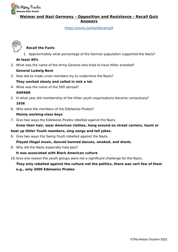 Opposition and Resistance - Editable Worksheet | Teaching Resources