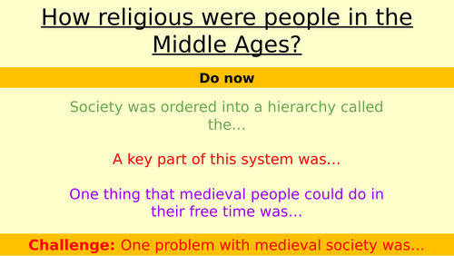 Power in the Middle Ages Unit (11 lessons) | Teaching Resources