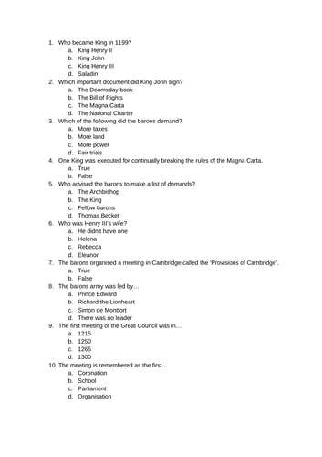 Power in the Middle Ages Unit (11 lessons) | Teaching Resources