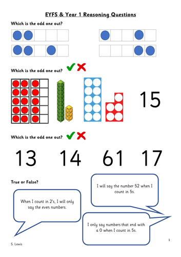 EYFS & Year 1 Reasoning Questions | Teaching Resources