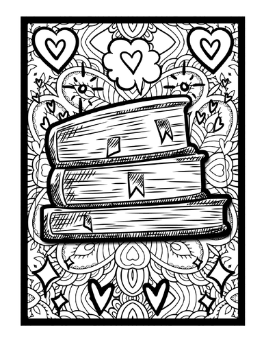 Books Mindfulness Mandala Colouring Pages, Books Drawings Printable ...