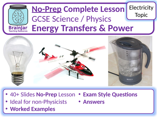 Energy Transfers and Power (Electricity Topic) | Teaching Resources
