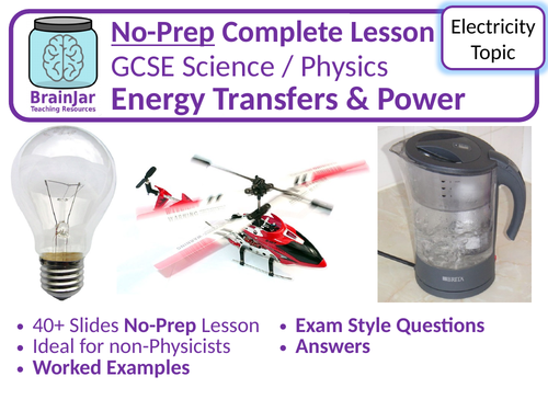 Energy Transfers and Power (Electricity Topic) | Teaching Resources
