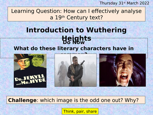 Analysis of Wuthering Heights Extract | Teaching Resources