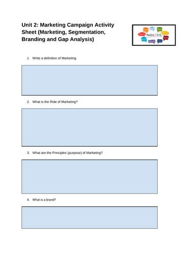 BTEC Business Level 3 - Unit 2: Developing a Marketing Campaign ...