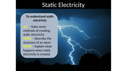 Static Electricity - understand static electricity | Teaching Resources