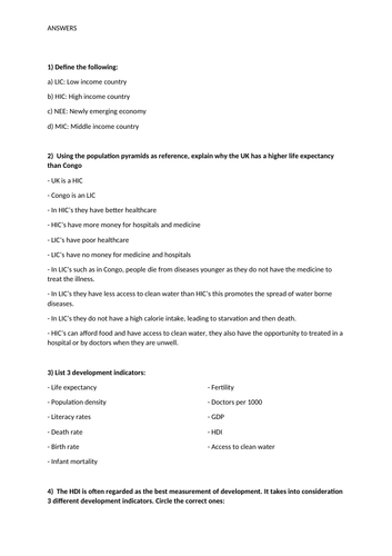 Development Assessment | Teaching Resources