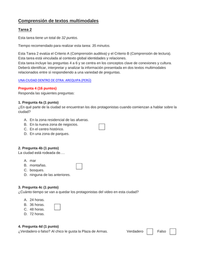 Spanish MYP - Phases 1/2 - eAssessment 2022 | Teaching Resources