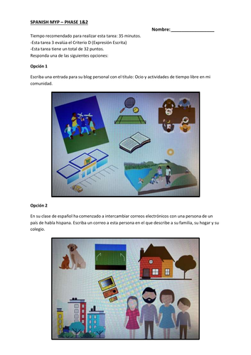 Spanish MYP - Phases 1/2 - eAssessment 2022 | Teaching Resources