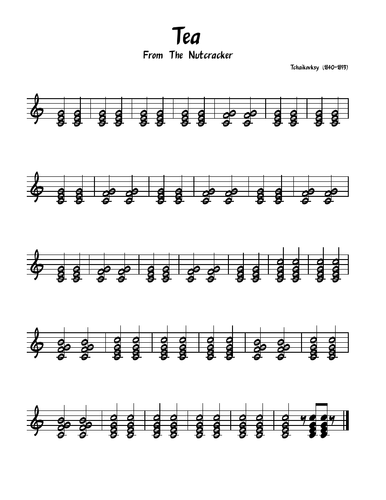 Tea by Tchaikovsky - Boomwhacker Video and Sheet Music | Teaching Resources