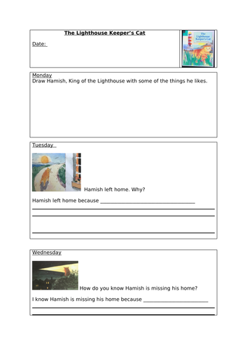 The Lighthouse Keepers Cat (whole class guided reading Y2) | Teaching ...