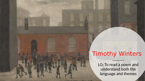 Excellent Timothy Winters unit - Charles Causley - Formal Letter ...