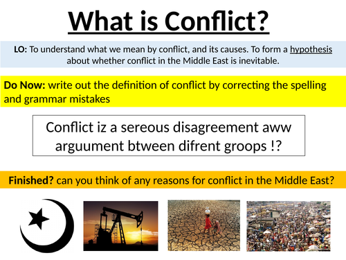 Middle East Conflict Scheme of Work - Geography | Teaching Resources