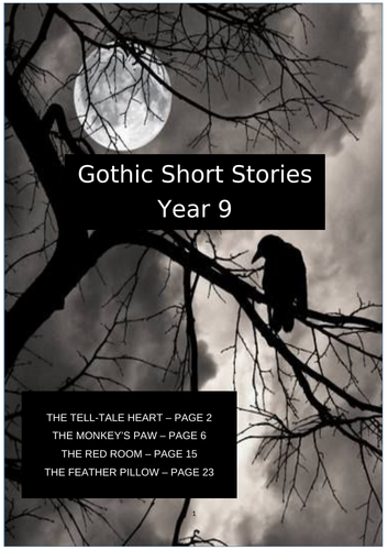 Gothic Short Stories - Complete SOL and Knowledge Organiser | Teaching ...