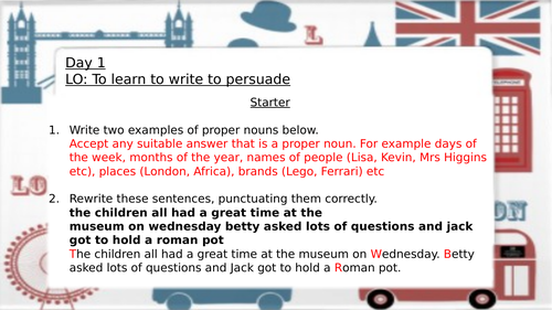 London Eye Mystery Teaching Slides 6 weeks | Teaching Resources