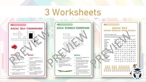 Anzac Day - Symbols Handouts/Posters and Worksheets | Teaching Resources