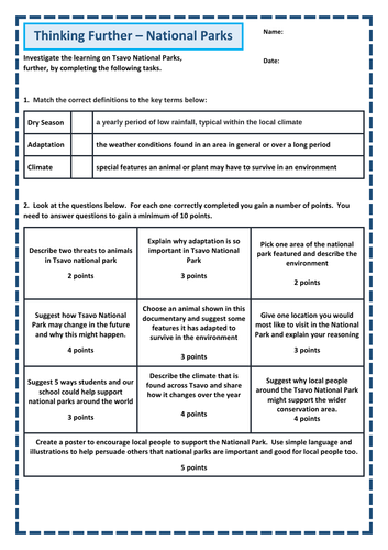 Our Great National Parks: Tsavo National Park | Teaching Resources