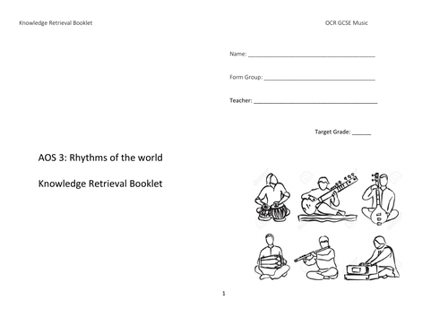 OCR GCSE Music - Recall Revision - Rhythms of the World | Teaching ...