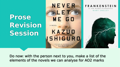 Edexcel Frankenstein and NLMG Structure revision lesson | Teaching ...