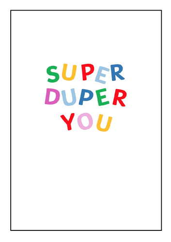 Super Duper You 2 week literacy planning | Teaching Resources
