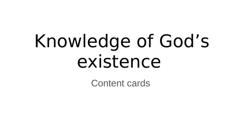 Knowledge of Gods Existence OCR A Level Religious Studies mindmaps ...