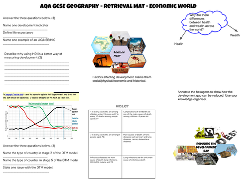 AQA GCSE Geography Revision Pack Paper 2 | Teaching Resources