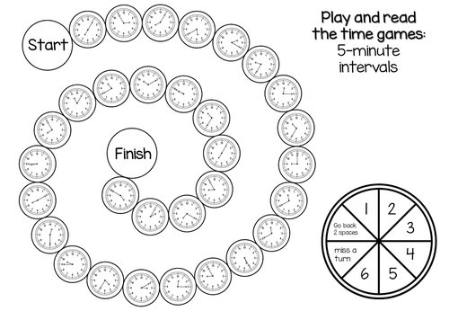 Telling the time board games: Maths - analogue clock games for all ...