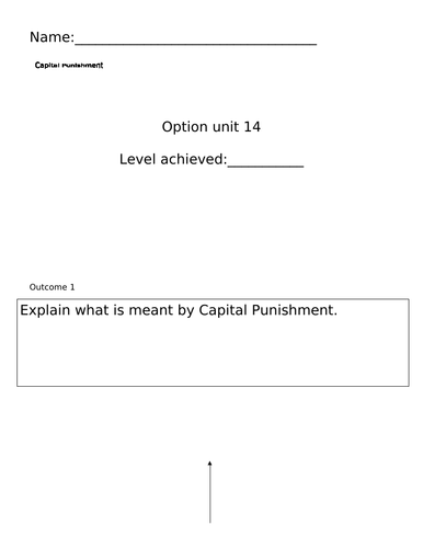 GCSE RS Workbook: Religion, crime and punishment - Capital Punishment ... GCSE RS Workbook: Religion, crime and punishment - Capital Punishment ...