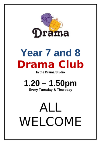 Drama Club resources | Teaching Resources