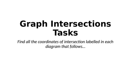 Graph Intersections | Teaching Resources