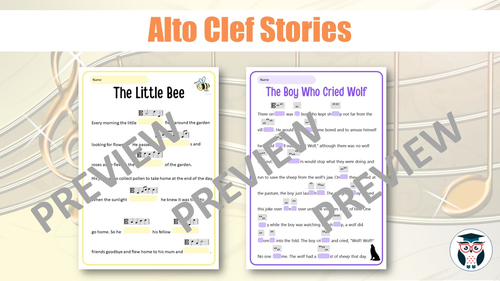 Reading Alto Clef Notes - Handouts, 22 Worksheets and Answer sheets ...