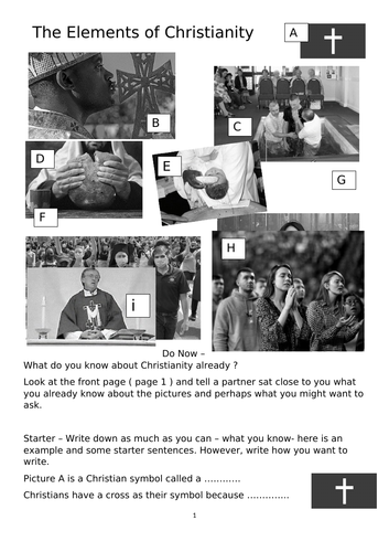 Year 7 Christian Elements - Belief and Ritual | Teaching Resources