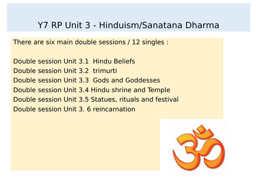 Year 7 RE Hinduism - Beliefs and Worship | Teaching Resources