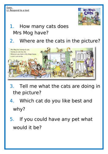 Blue Band Guided Reading Questions | Teaching Resources