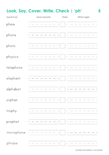Phonics Worksheets - PH sound | Teaching Resources