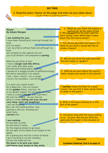 KS3 World Poetry SOW | Teaching Resources