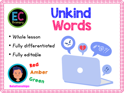 Unkind words - KS1 | Teaching Resources