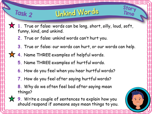 Unkind words - KS1 | Teaching Resources